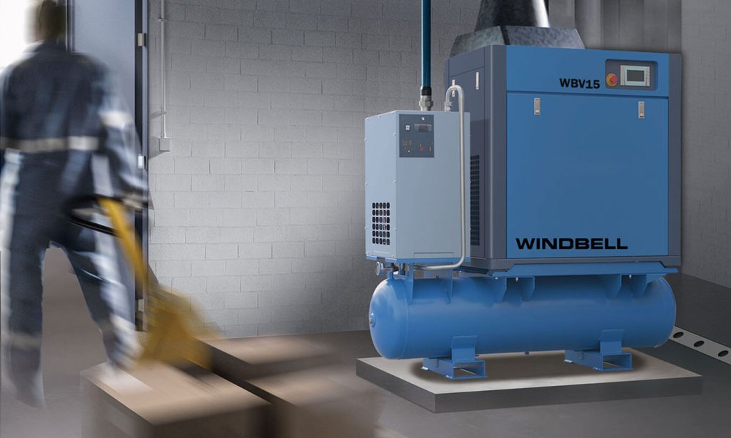 WZV15 Tank mounted 3 in 1 compressor with dryer-Zhengzhou Windbell ...